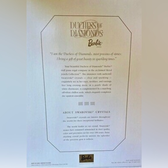 Barbie | Other | Duchess Of Diamonds Barbie Doll | Poshmark